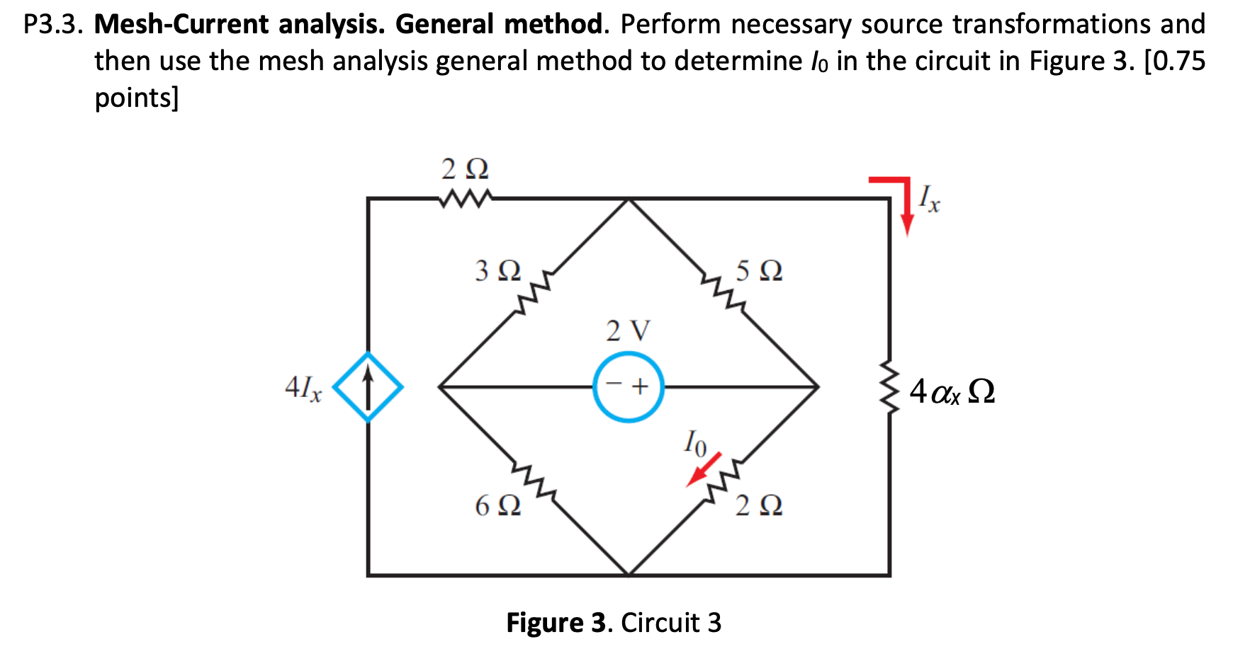 Solved P3.3. Mesh-Current analysis. General method. Perform | Chegg.com