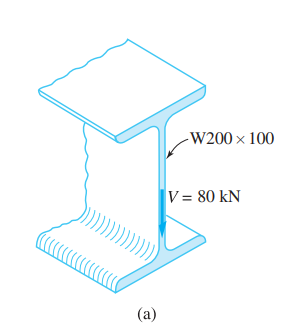 Solved The W200 x 100 section in Fig. (a) is used as a beam. | Chegg.com