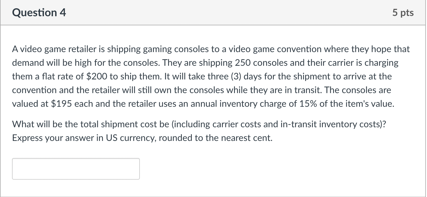 Solved A video game retailer is shipping gaming consoles to | Chegg.com