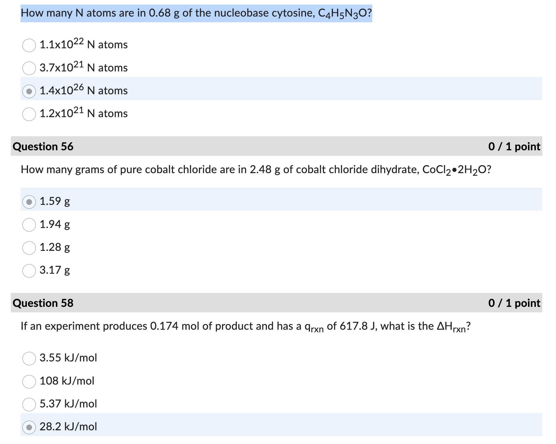 Solved How many \\( \\mathrm{N} \\) atoms are in \\( 0.68 | Chegg.com