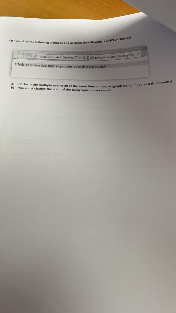 Solved A3 Write Javascript Statements To Accomplish Each Of 