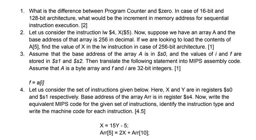 Solved 1. What is the difference between Program Counter and | Chegg.com
