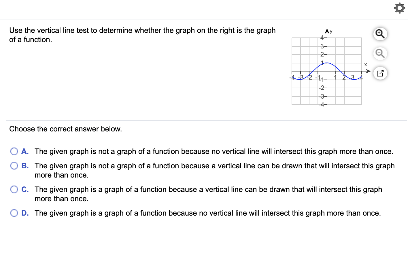 Solved у Use the vertical line test to determine whether the | Chegg.com