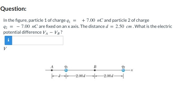 Solved In the figure, particle 1 of charge q1=+7.00nC and | Chegg.com