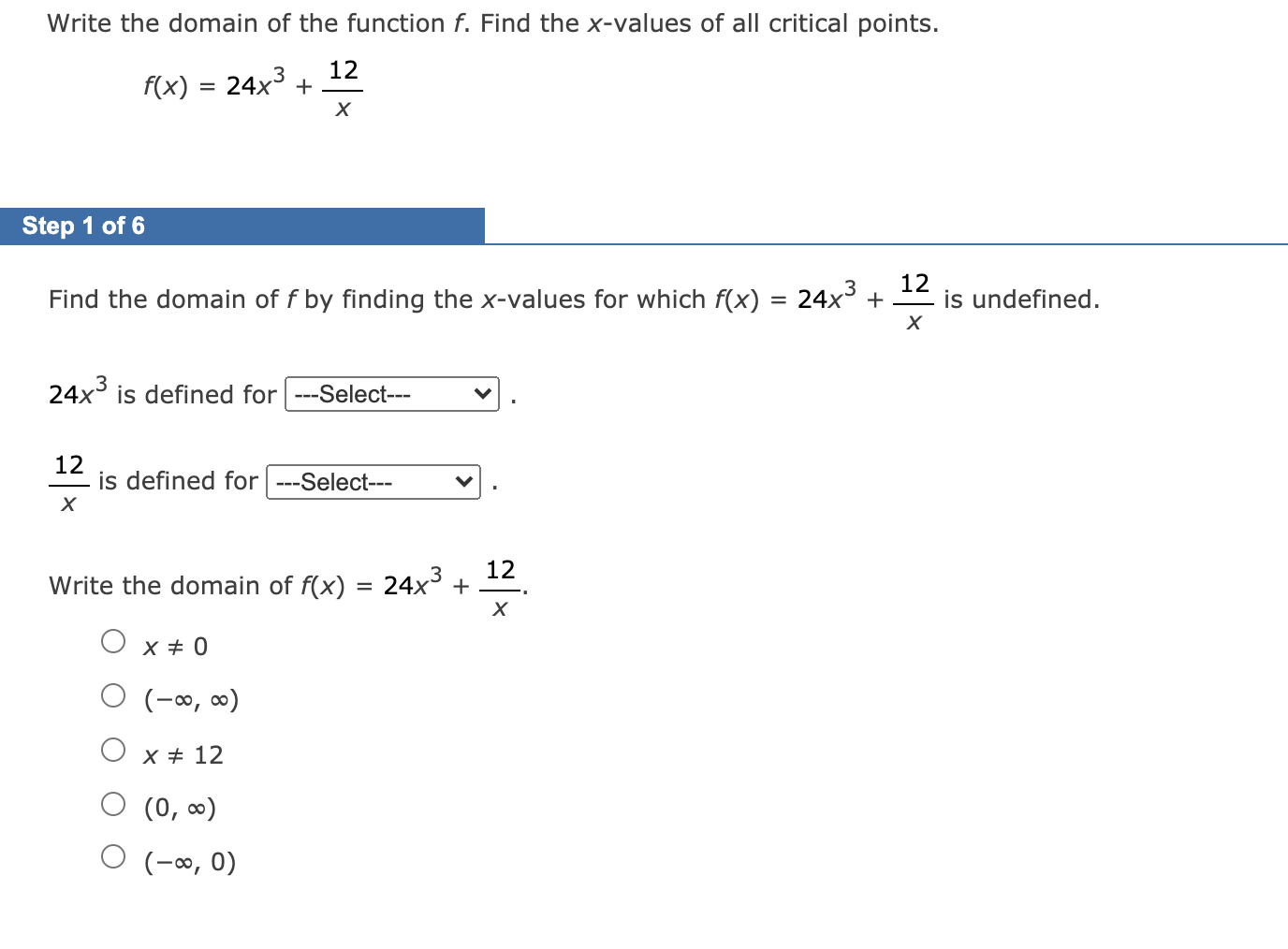 Solved Write the domain of the function f. Find the x-values | Chegg.com