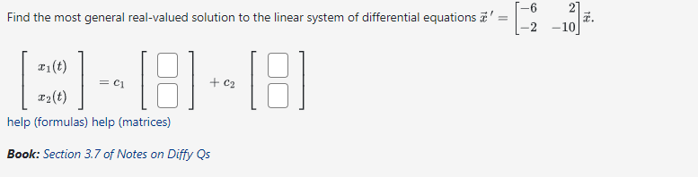 Solved Find the most general real-valued solution to ﻿the | Chegg.com