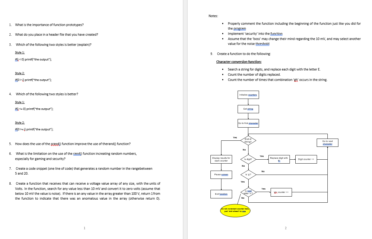 Solved Notes: 1. What is the importance of function | Chegg.com