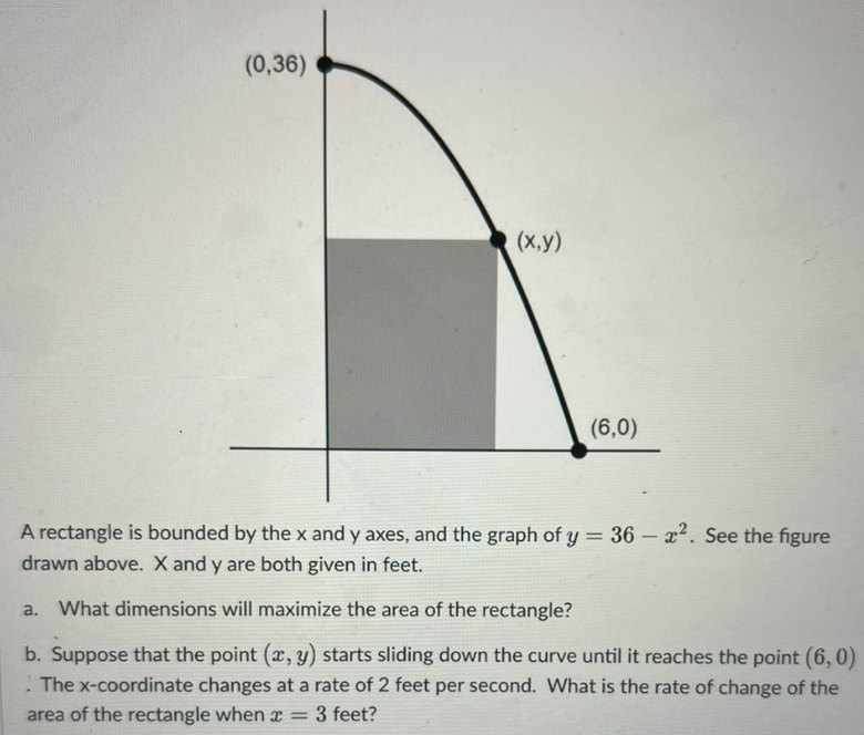 Solved A rectangle is bounded by the x and y axes, and the | Chegg.com