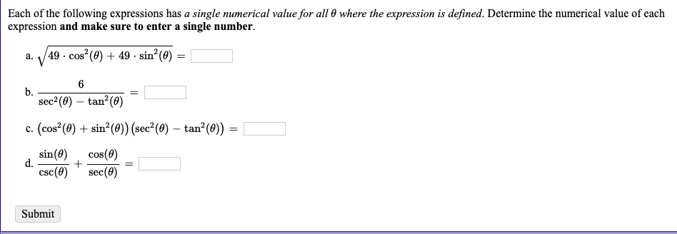Solved Each of the following expressions has a single | Chegg.com