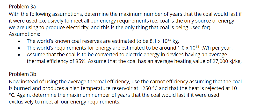 Solved Problem 3a With the following assumptions, determine | Chegg.com