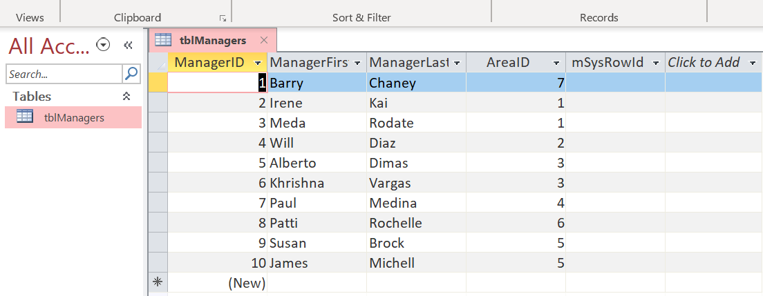 2 Create a new table in Design view. This table | Chegg.com