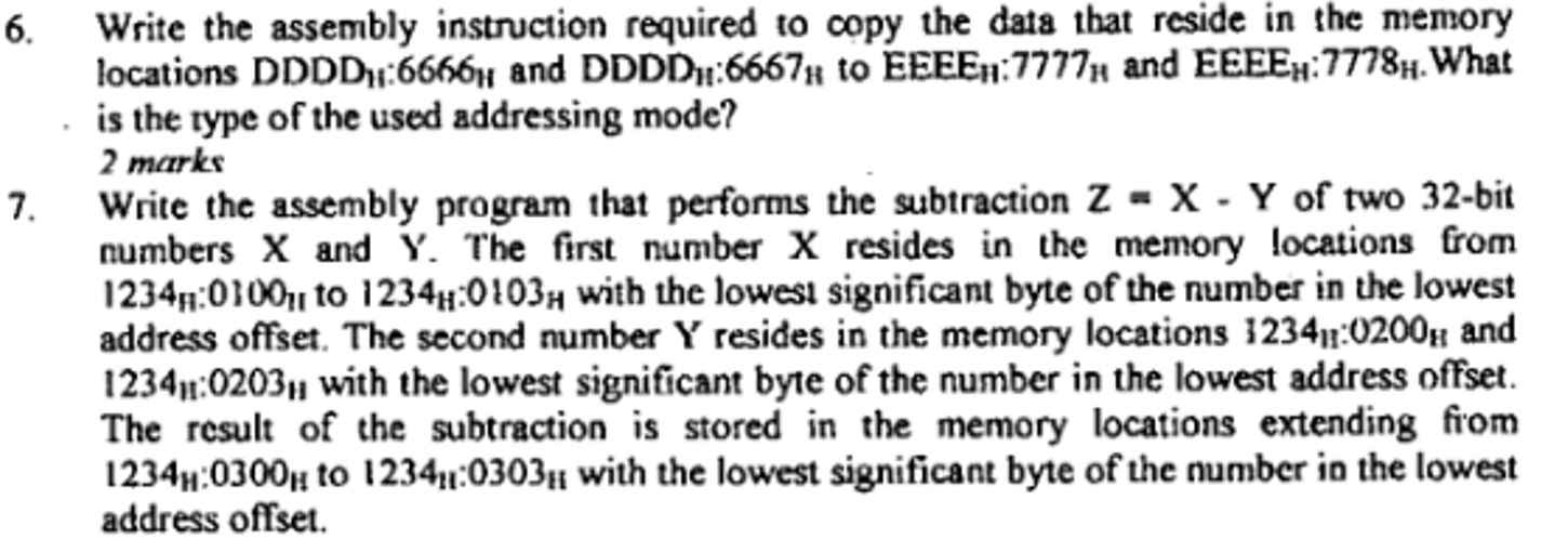 Solved Write the assembly instruction required to copy the | Chegg.com