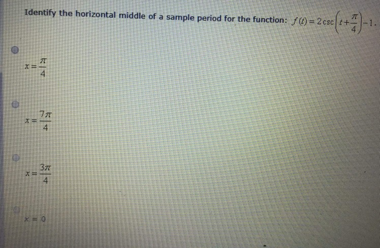 Solved Identify the horizontal middle of a sample period for | Chegg.com