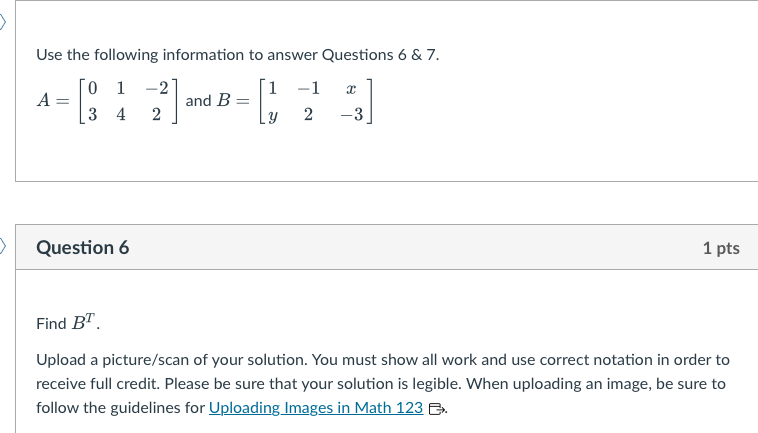 Solved Use the following information to answer Questions | Chegg.com