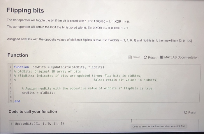 Flipping bits The xor operator will toggle the bit if | Chegg.com