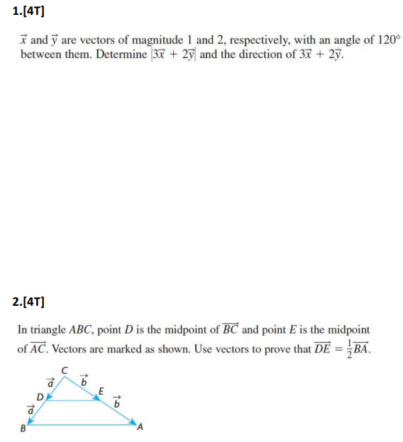 Solved 1.(3A) A(-2, 3, -5) and B(6, 7, 3) are two points in | Chegg.com