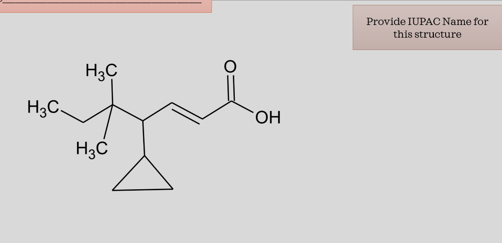 Solved Provide IUPAC Name for this structure HC Н.С. ОН Н.С | Chegg.com