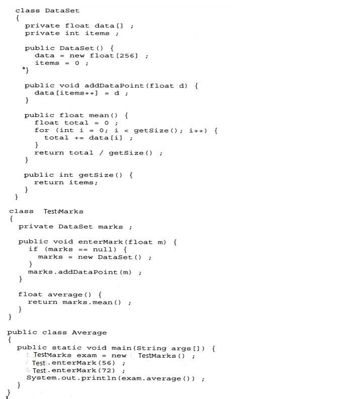 Solved The code below shows a class DataSet, which provides | Chegg.com