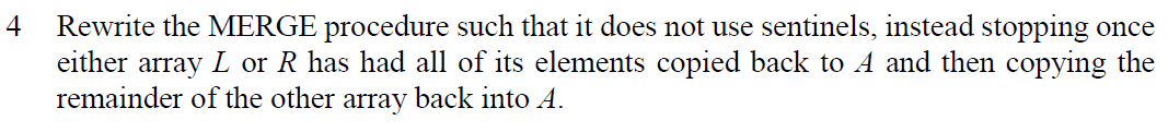 Solved 4 Rewrite the MERGE procedure such that it does not | Chegg.com