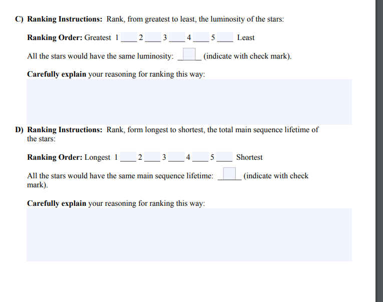 Solved C) Ranking Instructions: Rank, from greatest to | Chegg.com
