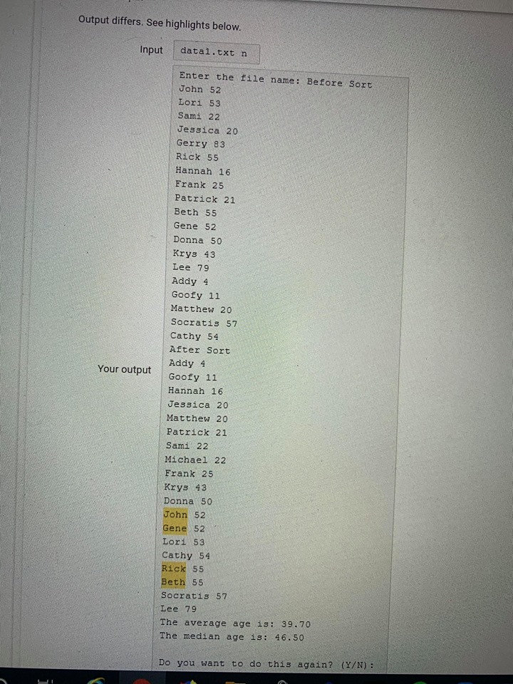 Solved First create the two text file given below. Then | Chegg.com