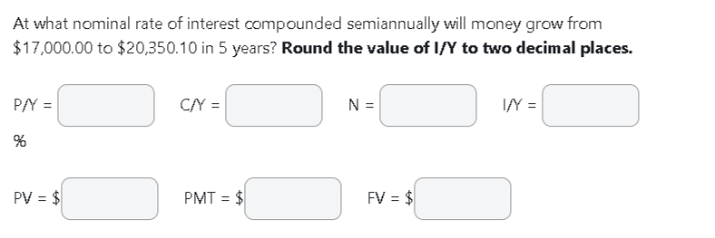 Solved At what nominal rate of interest compounded | Chegg.com