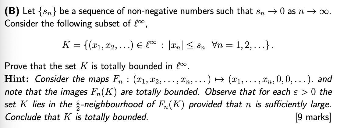 Solved (B) Let {sn} be a sequence of non-negative numbers | Chegg.com