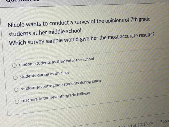 Solved Nicole wants to conduct a survey of the opinions of | Chegg.com
