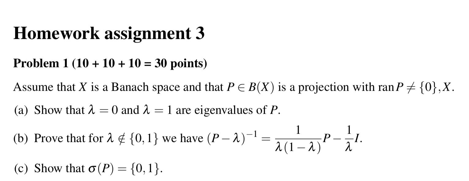 Solved Homework Assignment 3 Problem 1 10 10 10 30 Points