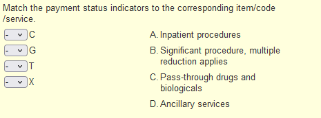 Solved Match the payment status indicators to the | Chegg.com