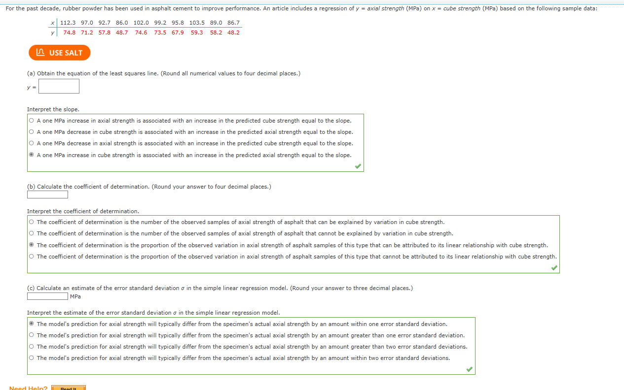 Solved (a) ﻿Obtain the equation of the least squares line. | Chegg.com