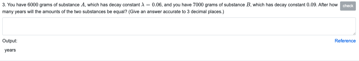 Solved 3. You have 6000 grams of substance A, which has | Chegg.com