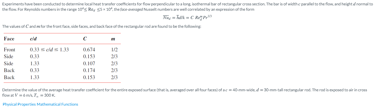 Solved Experiments have been conducted to determine local | Chegg.com