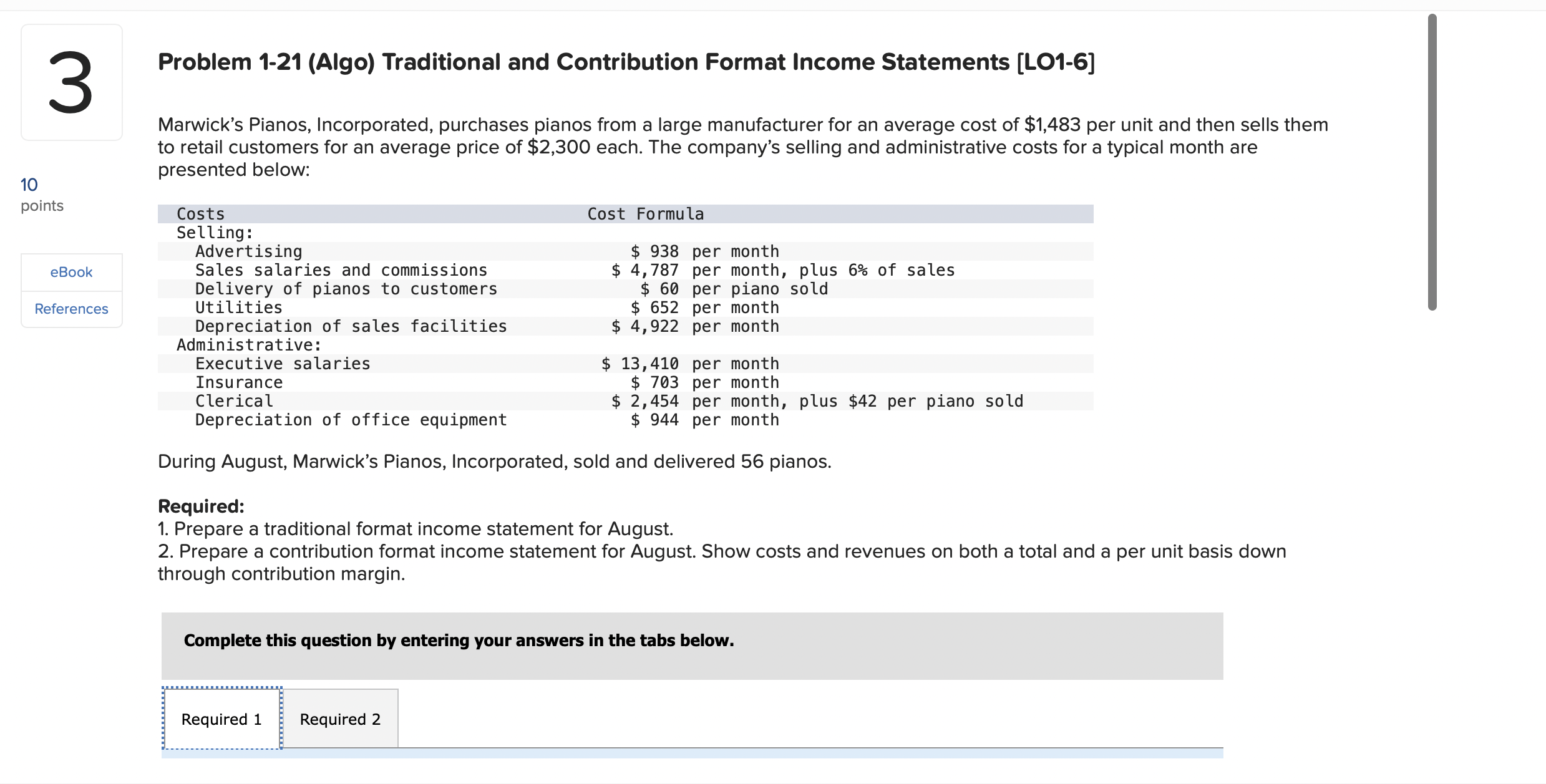 Solved Problem 1-21 (Algo) Traditional and Contribution | Chegg.com