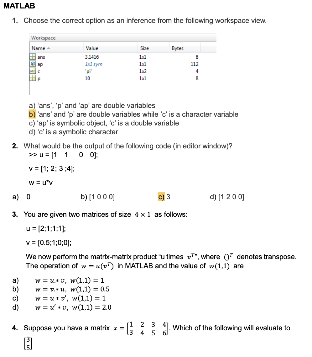 Solved 1. Choose the correct option as an inference from the | Chegg.com