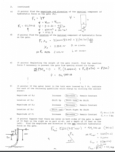Solved 2. (35 points) a quarter-cylindrical shell gate as | Chegg.com