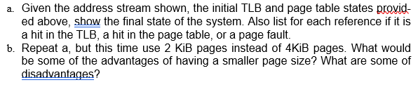 3-Virtual memory use a page table to track the | Chegg.com