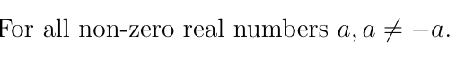 Solved For all non-zero real numbers a, a a + - -a. | Chegg.com