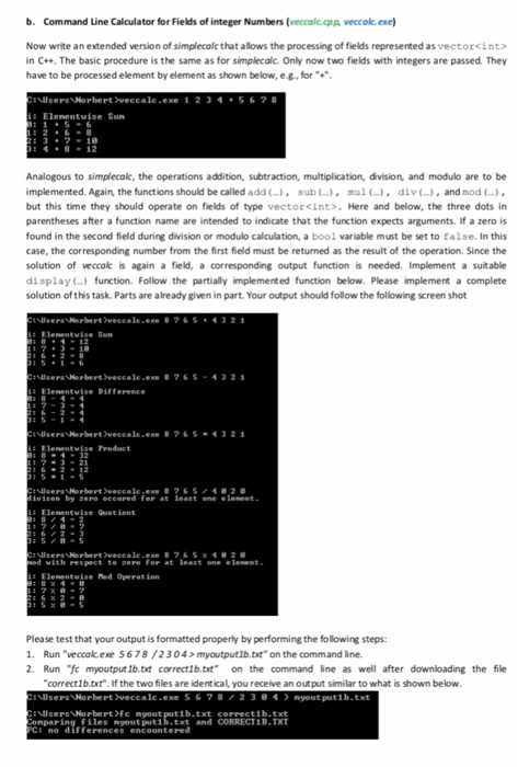Solved Programming Tasks 1 Command Line Calculator A