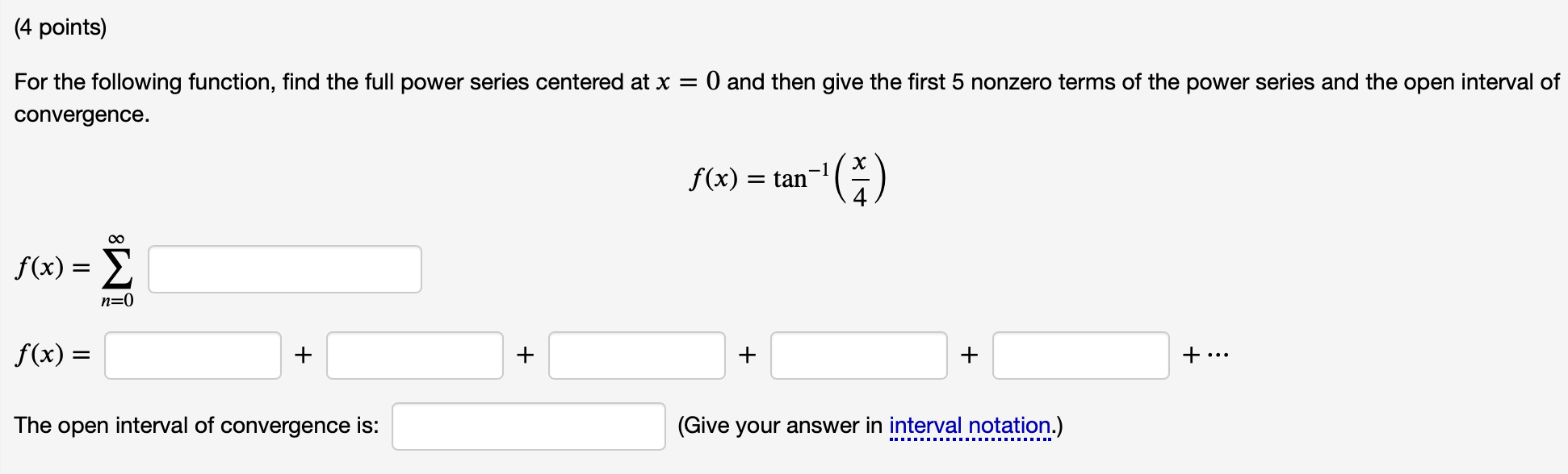 Solved For the following function, find the full power | Chegg.com