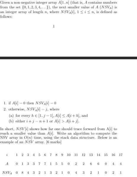 Solved Given A Non Negative Integer Array A 17 That Is 