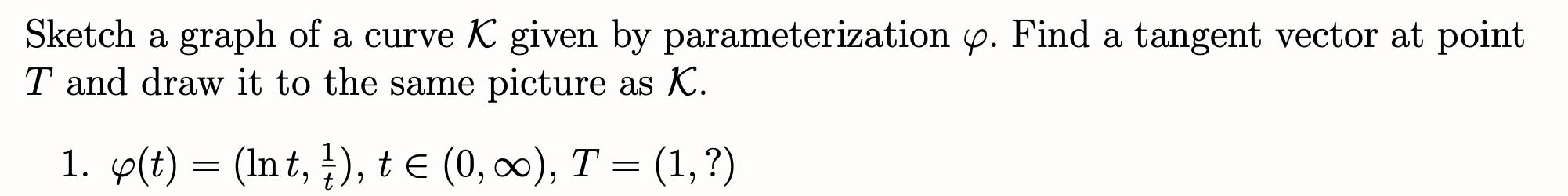 Solved Sketch a graph of a curve K given by parameterization | Chegg.com