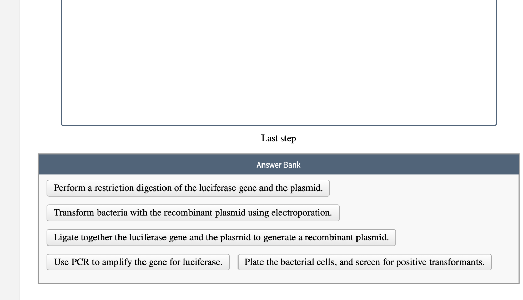 Solved Describe the construction of a recombinant plasmid | Chegg.com