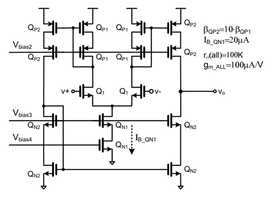 Solved Find the small signal gain of the following OTA | Chegg.com