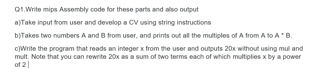 Solve Q1 part a,b and c and CV means Curruculam vitai | Chegg.com