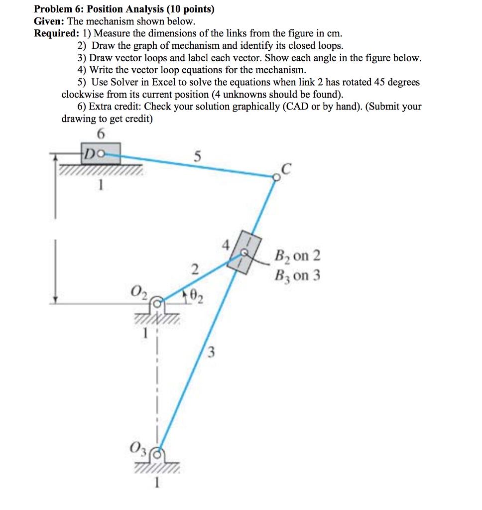 Solved Problem 6: Position Analysis (10 points) Given: The | Chegg.com