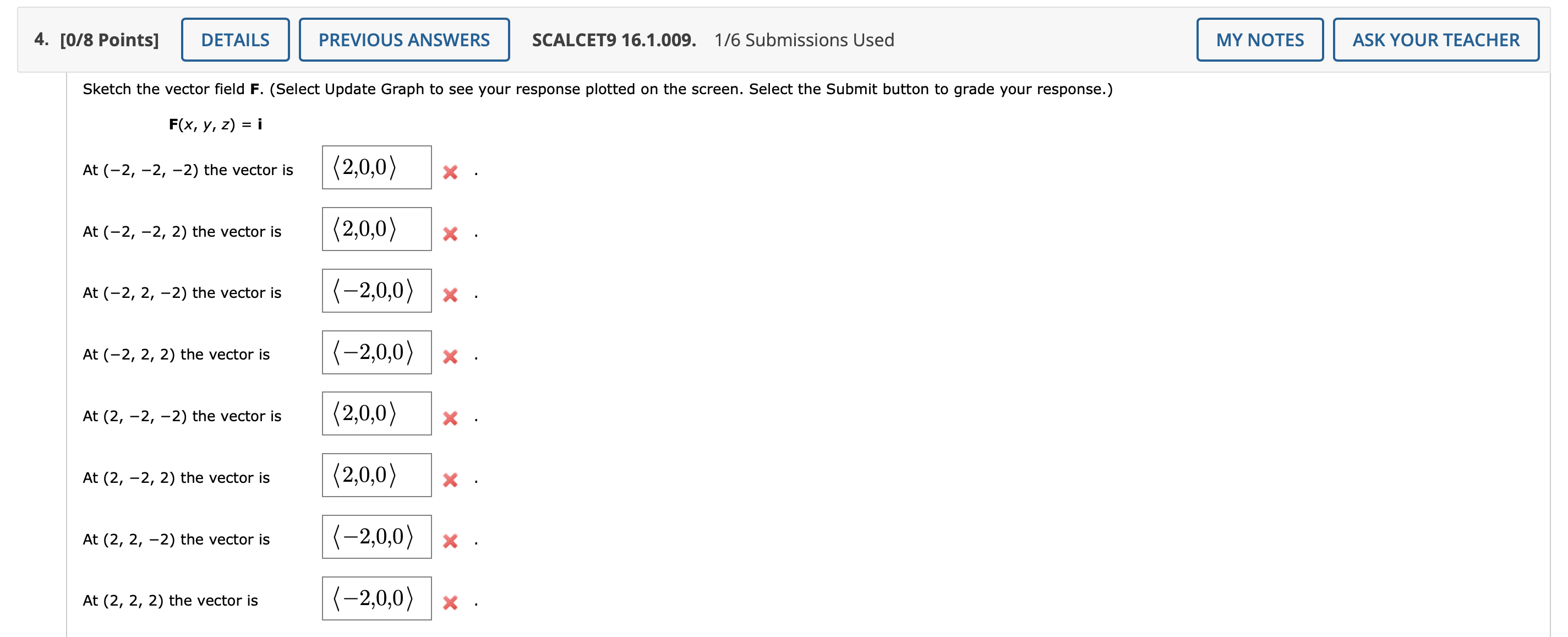 Solved Sketch the vector field F. (Select Update Graph to | Chegg.com