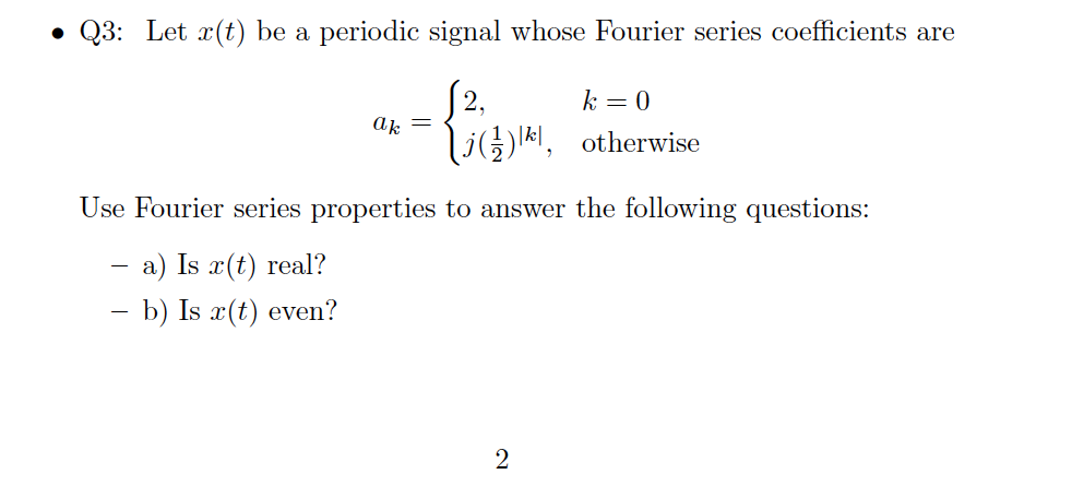 Q1: Given below two continuous-time signals x(t), - | Chegg.com