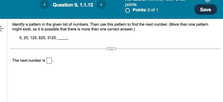 Solved Identify a pattern in the given list of numbers. Then | Chegg.com