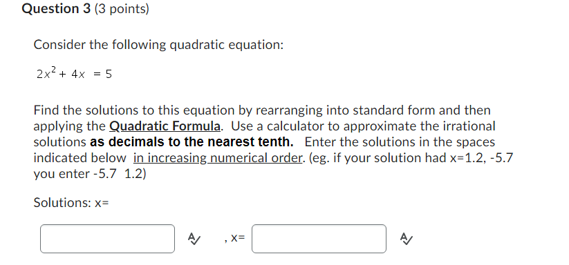 Solved Question 3 (3 ﻿points)Consider the following | Chegg.com